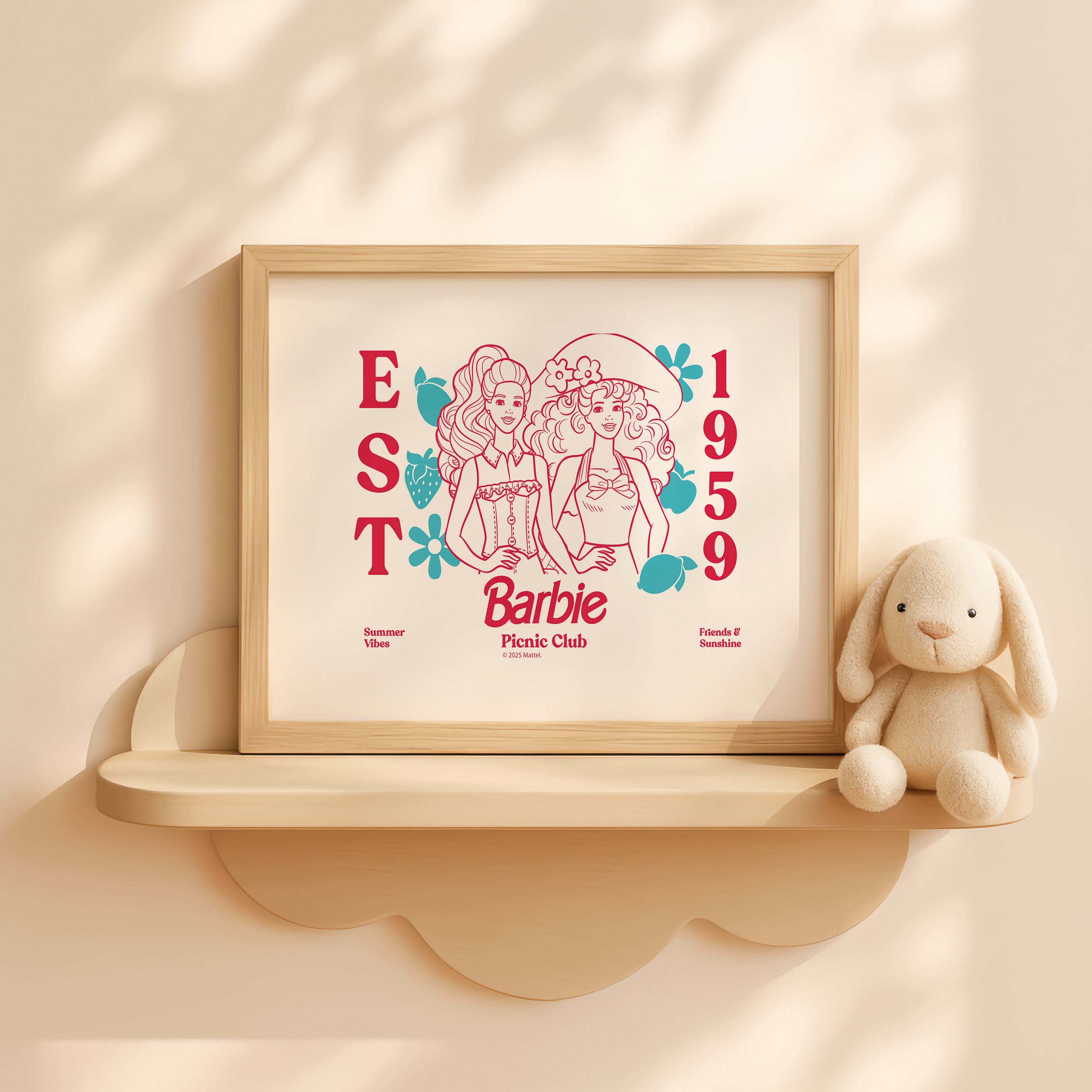 Barbie Picnic Club EST 1985 |Style My Wall |Mattel Kids Wall Art