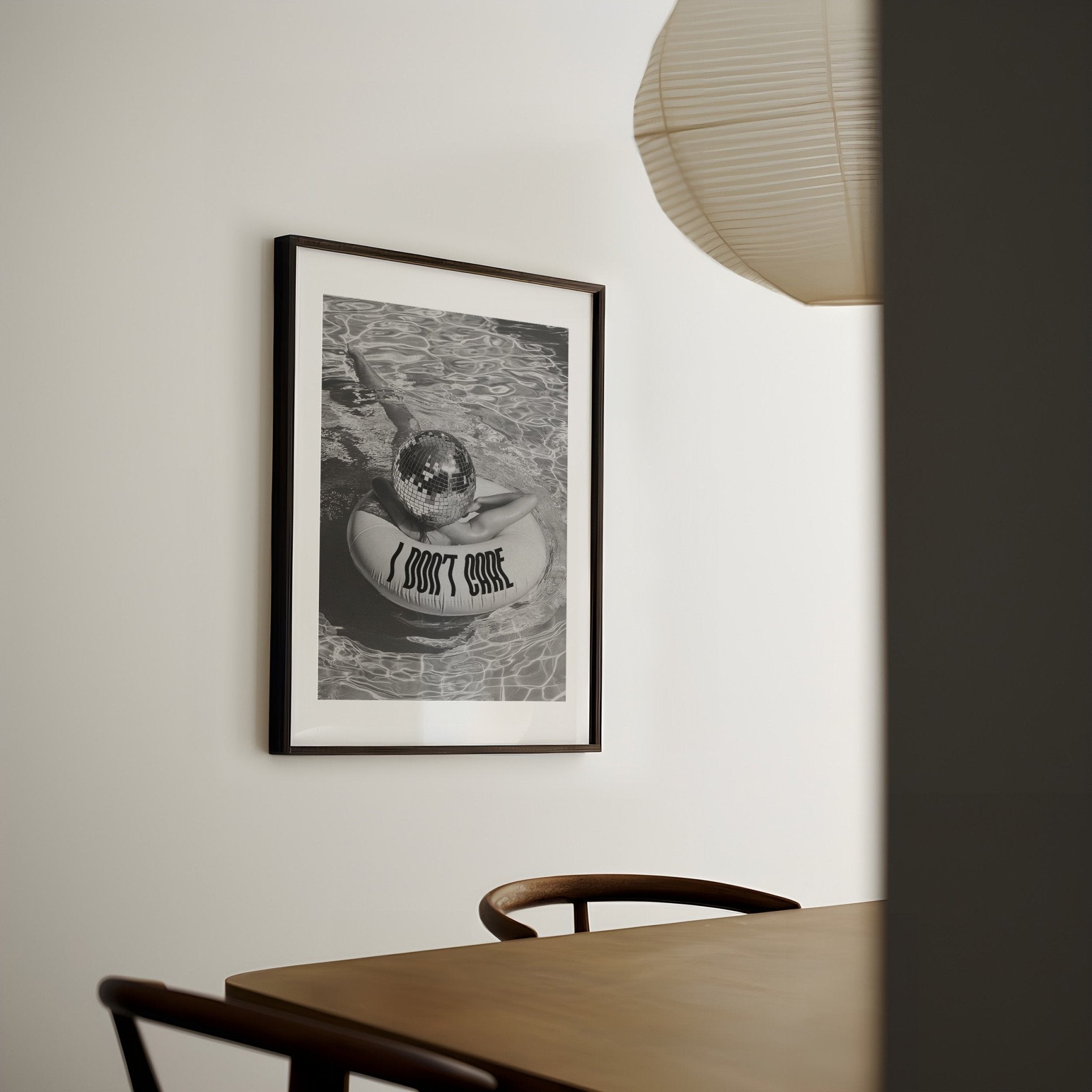 I Dont Care Floating Disco Lady| Wall Art Prints | Style My Wall