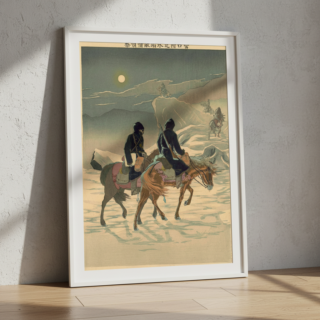 Patrol At The Edge Of Camp Portrait by Tatsuta Nitta 1895 | Style My ...